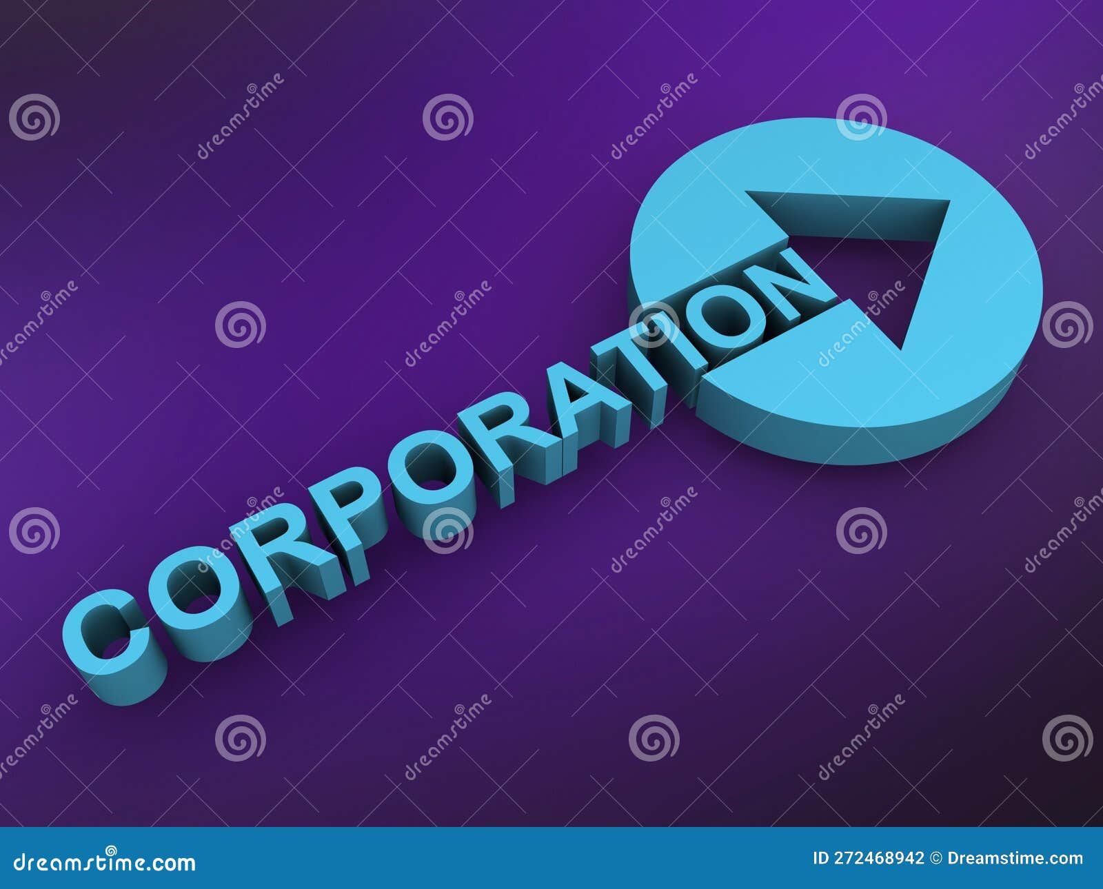 Corporation word on purple stock illustration. Illustration of ...