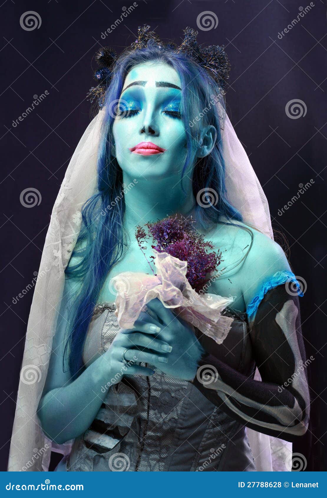 Corpse Bride Under Blue Moon Light Stock Photo - Image of character ...