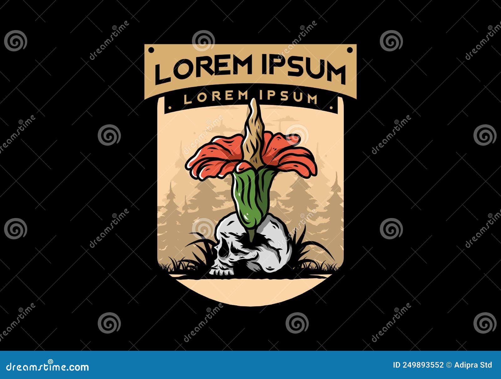 Corpse Flower Rafflesia Arnoldii . Malaysian Symbol Vector Illustration ... Corpse Flower Rafflesia Arnoldii . Malaysian Symbol Vector Illustration ...