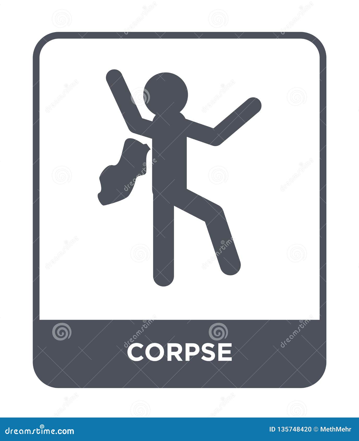 Corpse Icon in Trendy Design Style. Corpse Icon Isolated on White ...
