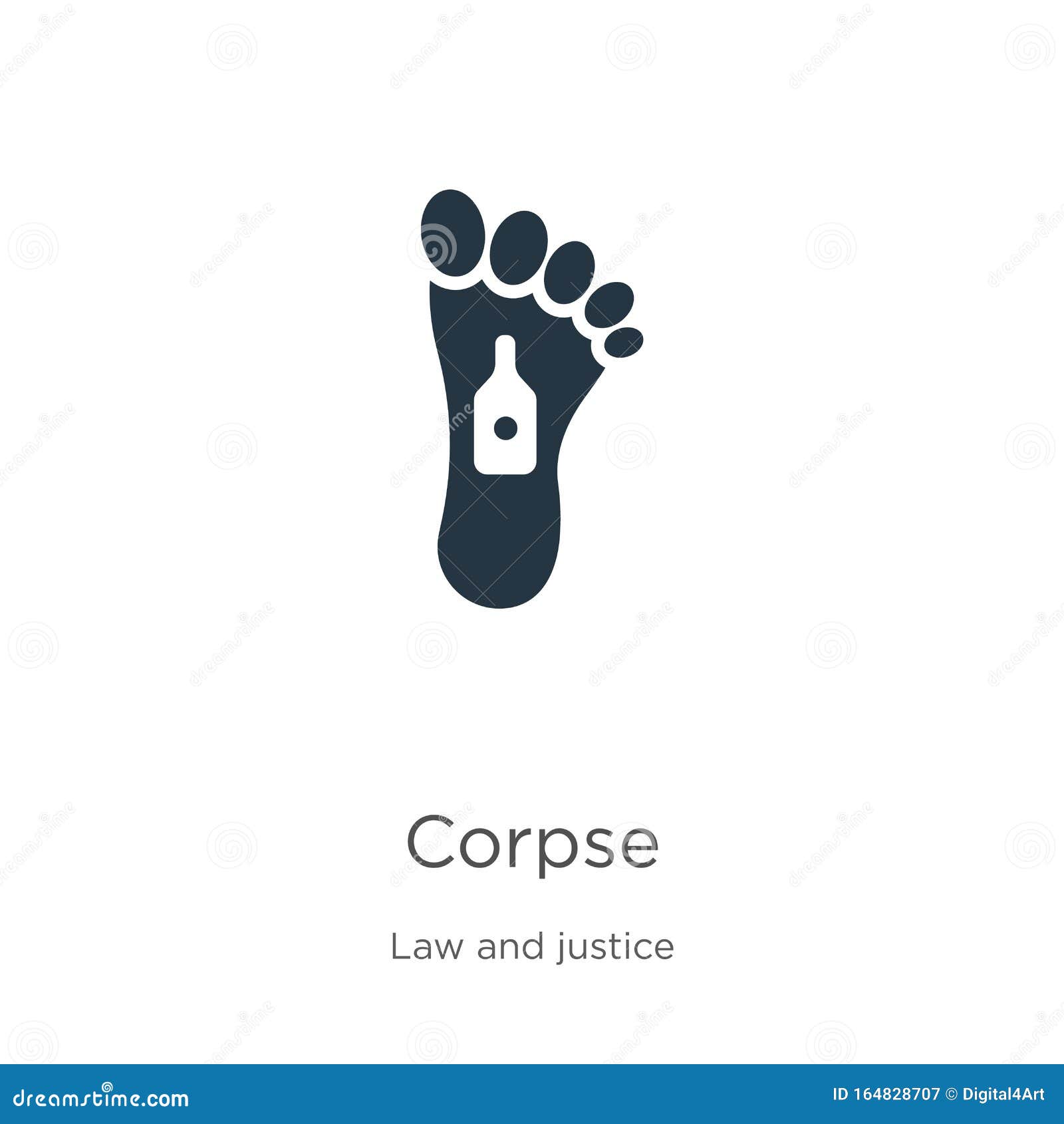 Corpse Icon Vector. Trendy Flat Corpse Icon from Law and Justice ...