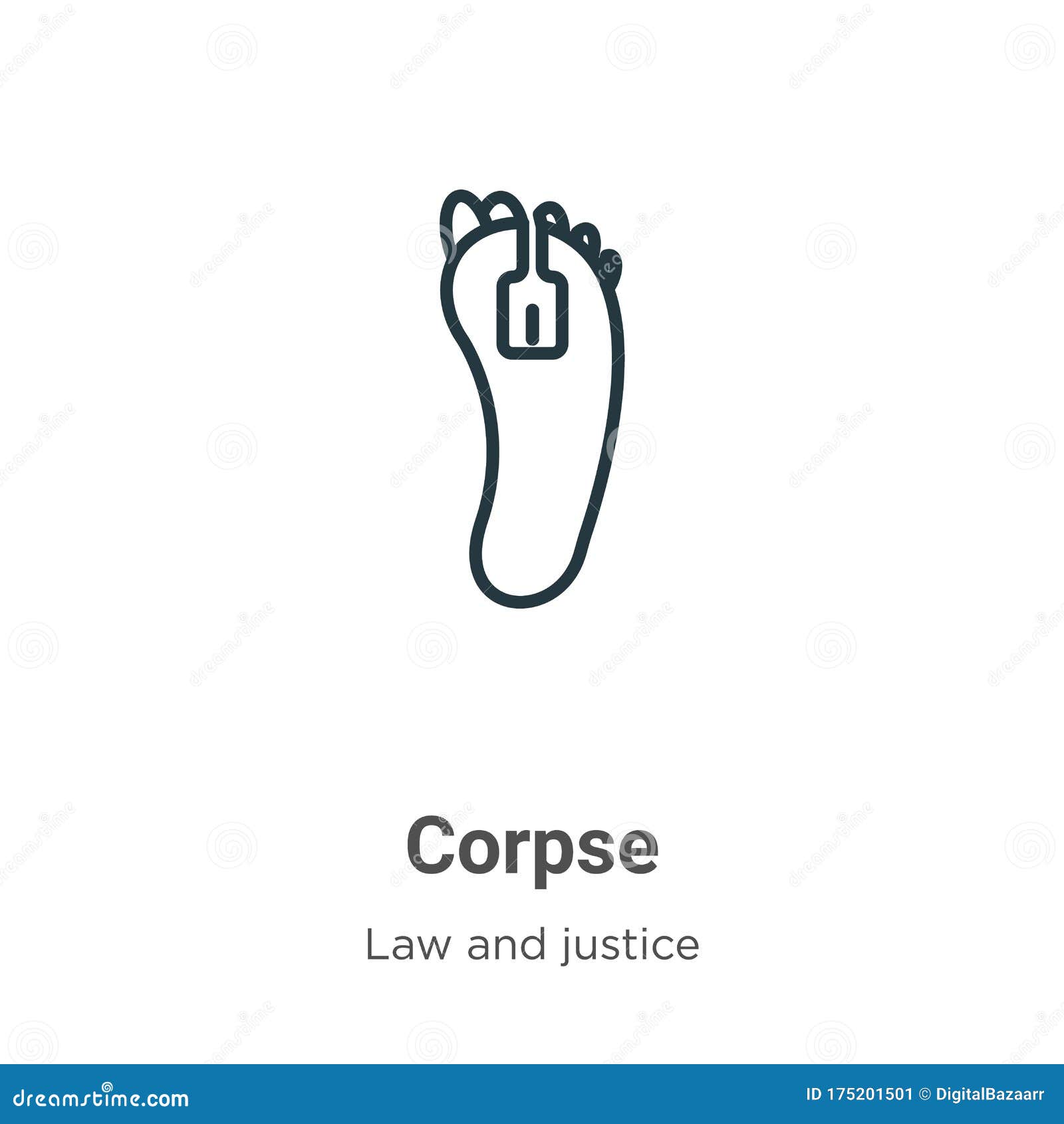 Corpse Outline Vector Icon Thin Line Black Corpse Icon Flat Vector