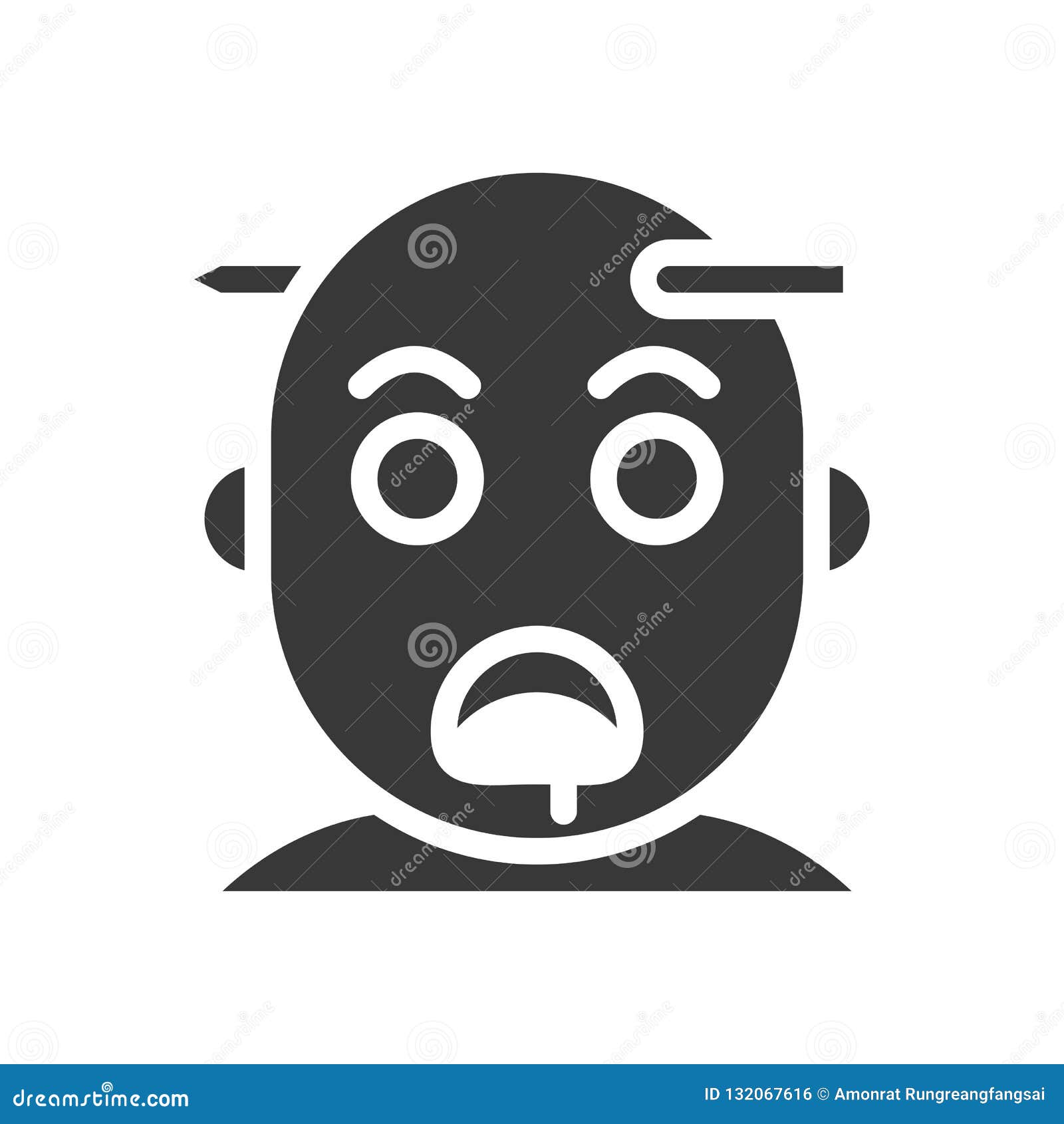 Corpse with Stabbed by Nail on His Head, Halloween Icon Stock Vector ...