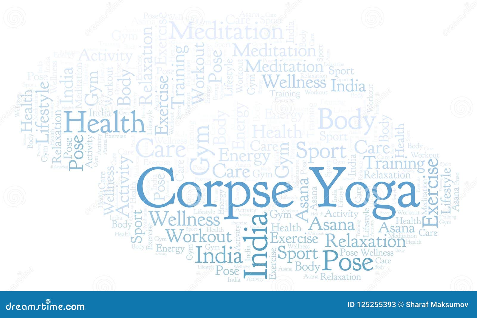 Corpse Yoga word cloud. stock illustration. Illustration of poster ...