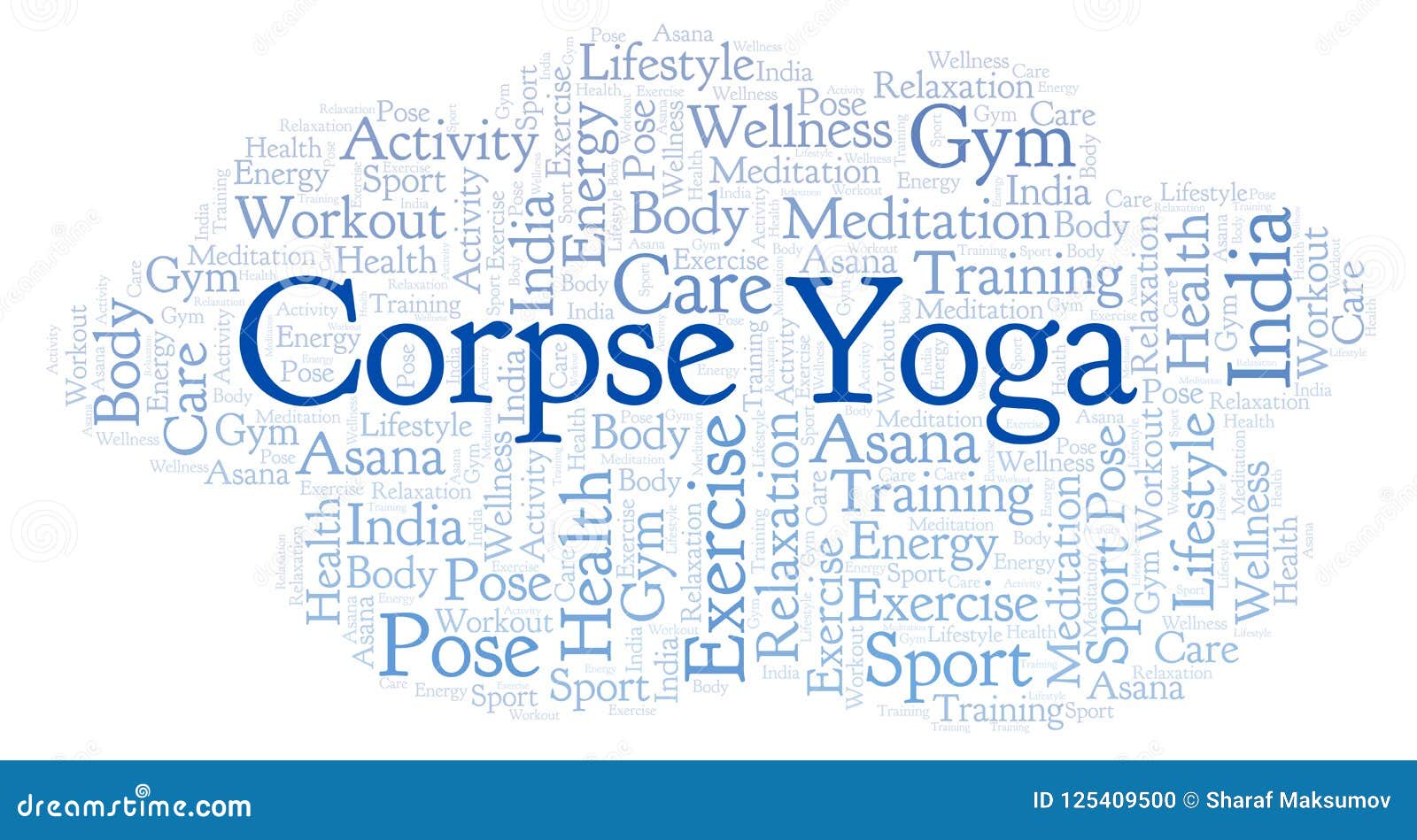 Corpse Yoga word cloud. stock illustration. Illustration of fonts ...