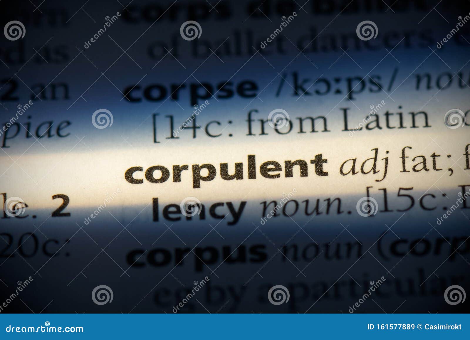 Corpulent stock image. Image of definition, paper, dictionary - 161577889
