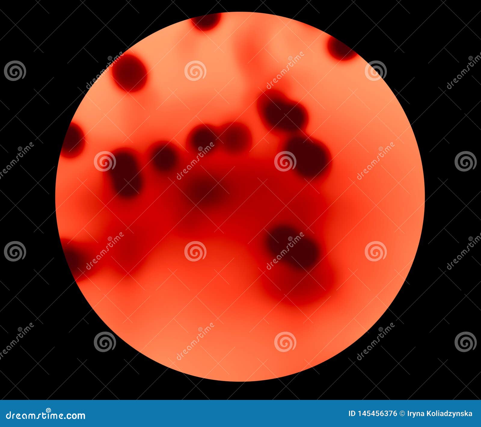Corpuscules De Sang Un Microscope, Vue De Groupe Sanguin Photo stock ...