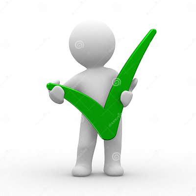 Correct stock illustration. Illustration of human, white - 6623123