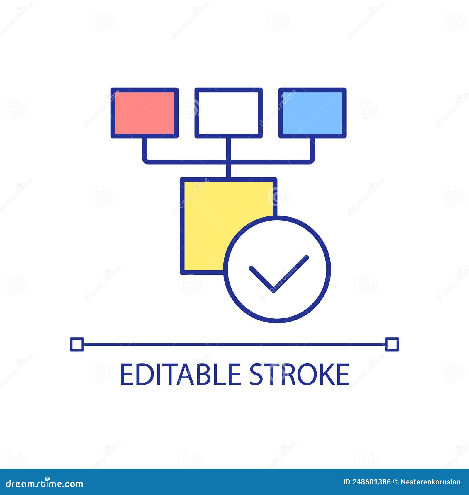 Correct Algorithm RGB Color Icon Stock Vector - Illustration of vector ...