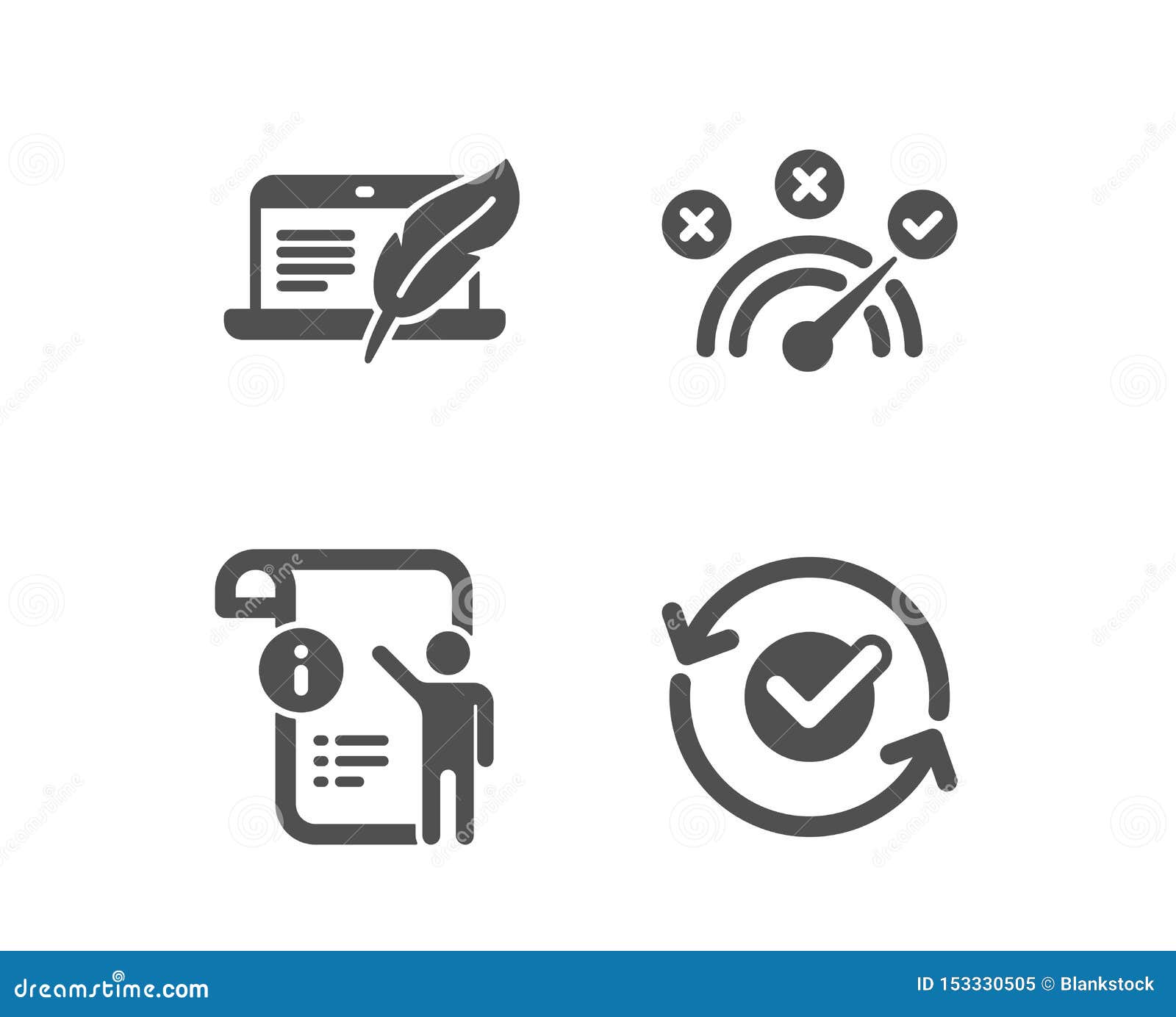 Correct Answer, Copyright Laptop and Manual Doc Icons. Approved Sign ...