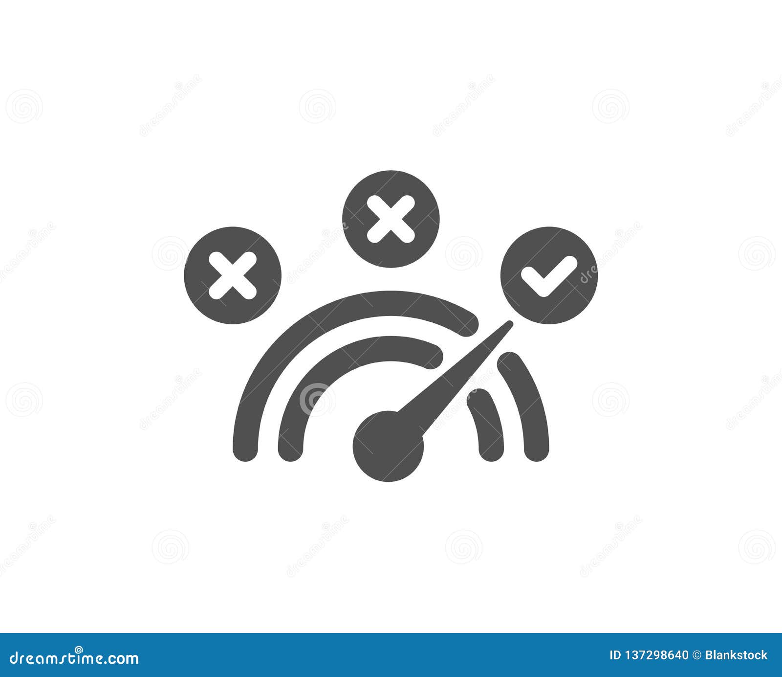 Correct Answer Icon. Speedometer Concept Sign. Vector Stock Vector ...