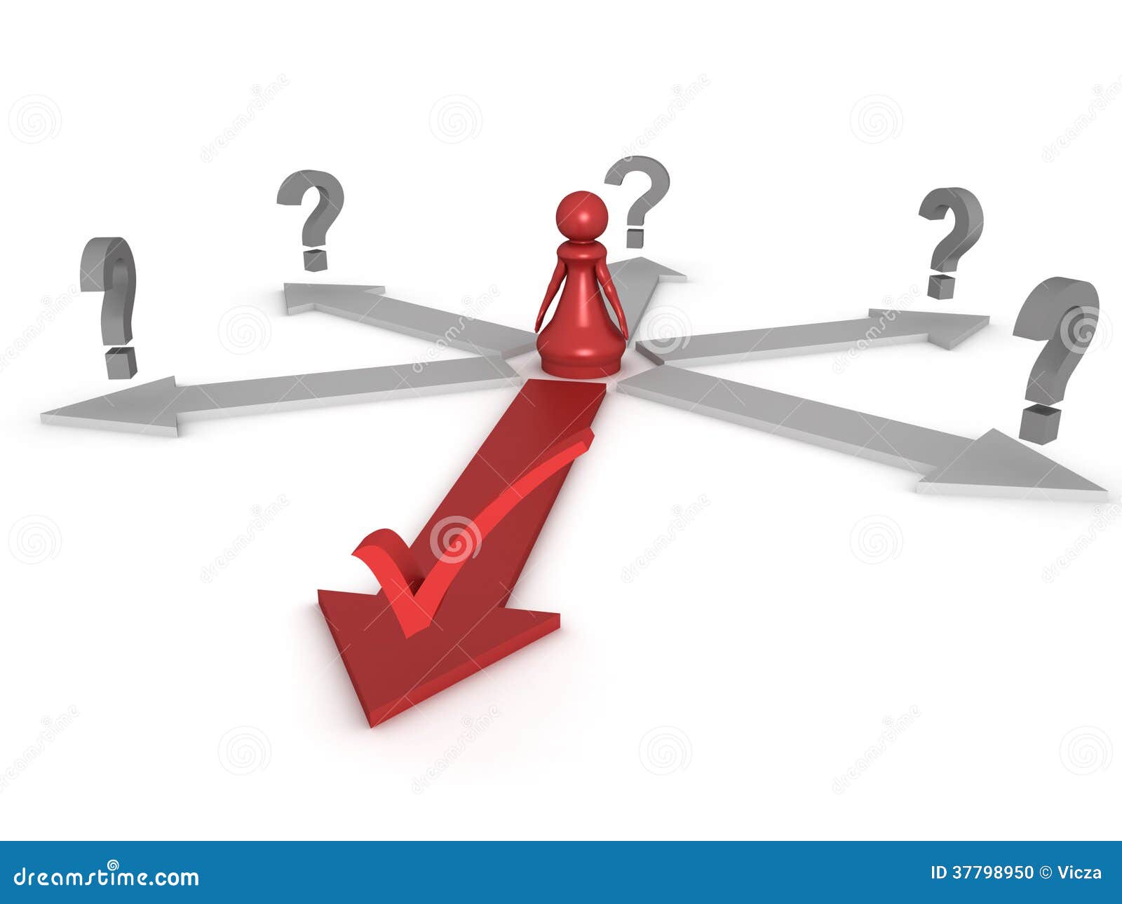 Correct choice stock illustration. Illustration of white - 37798950