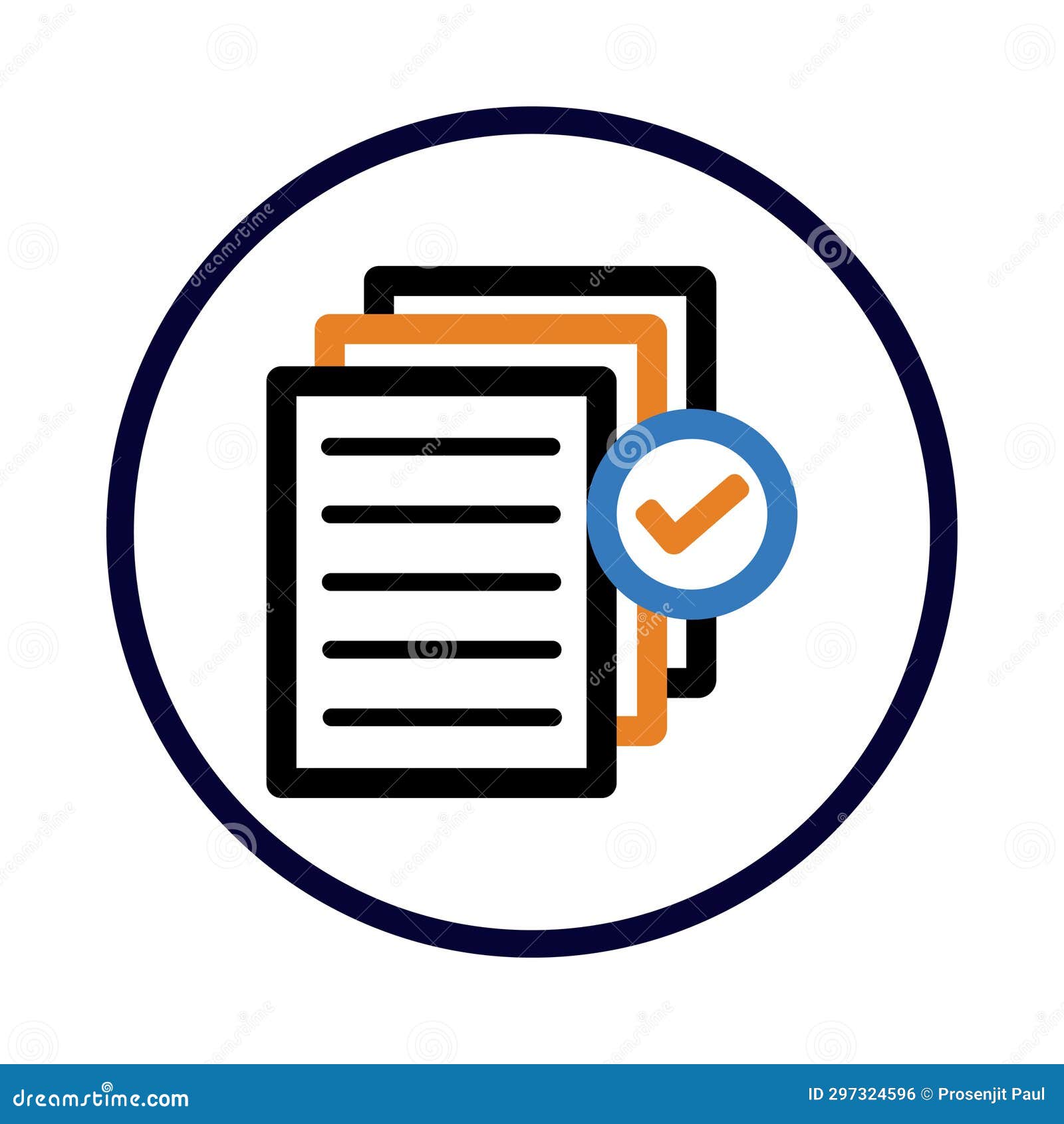 Correct, Document, Tick, Check, File, Correct Document Icon Stock ...