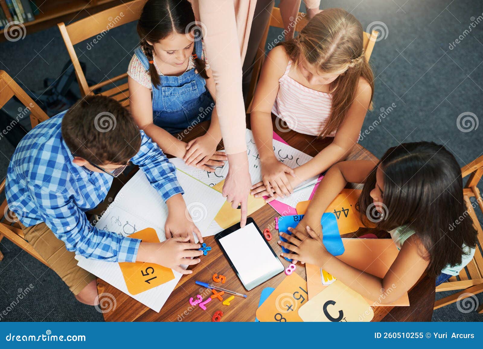 This is Correct. High Angle Shot of a Group of Cheerful School Children ...