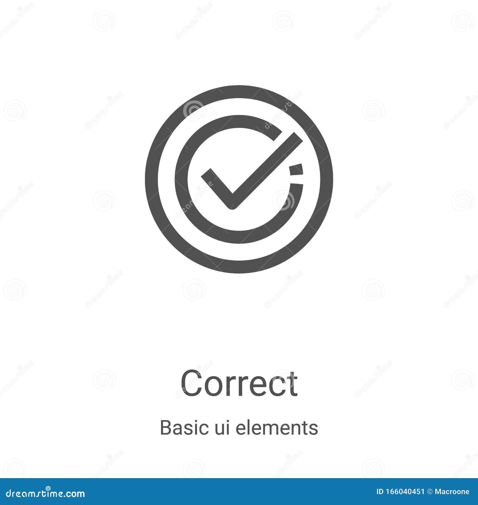 Correct Icon Vector from Basic Ui Elements Collection. Thin Line ...