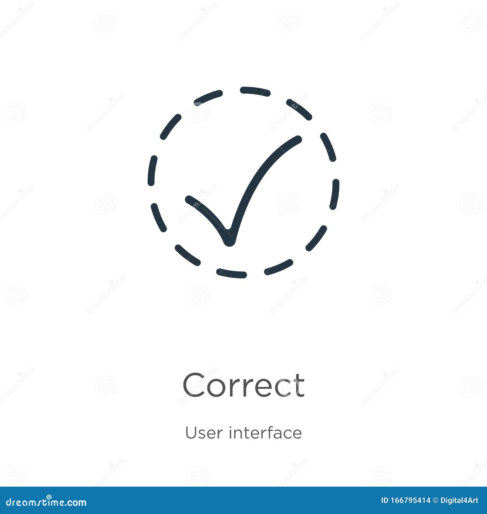 Correct Icon Vector. Trendy Flat Correct Icon from User Interface ...