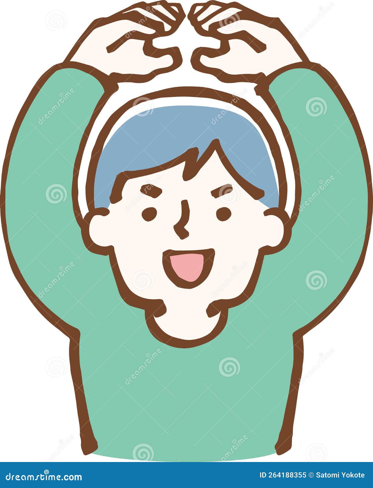 Correct Illustration of a Man in a Circle Pose Stock Vector ...