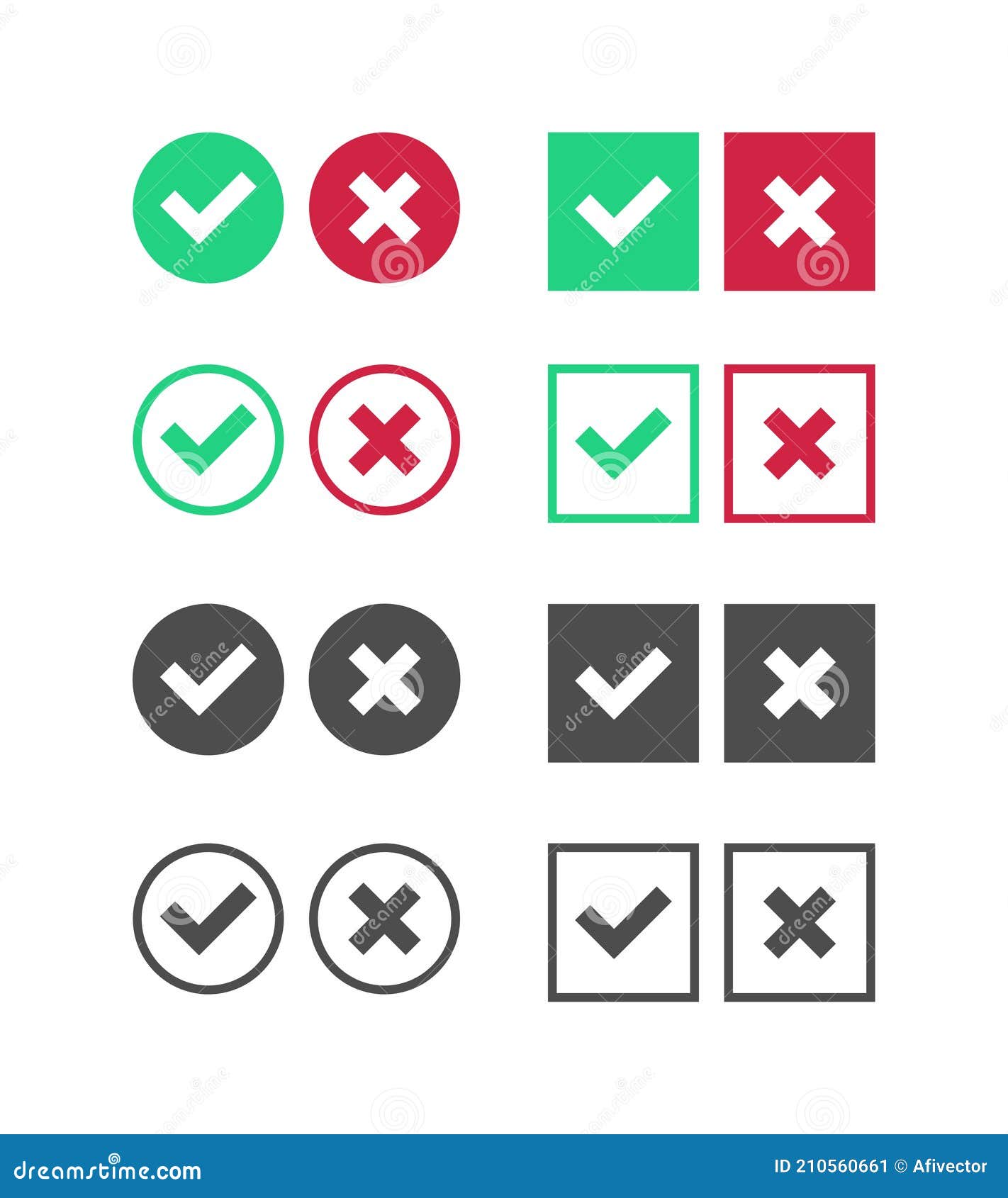 Correct Incorrect Signs. stock vector. Illustration of incorrect ...