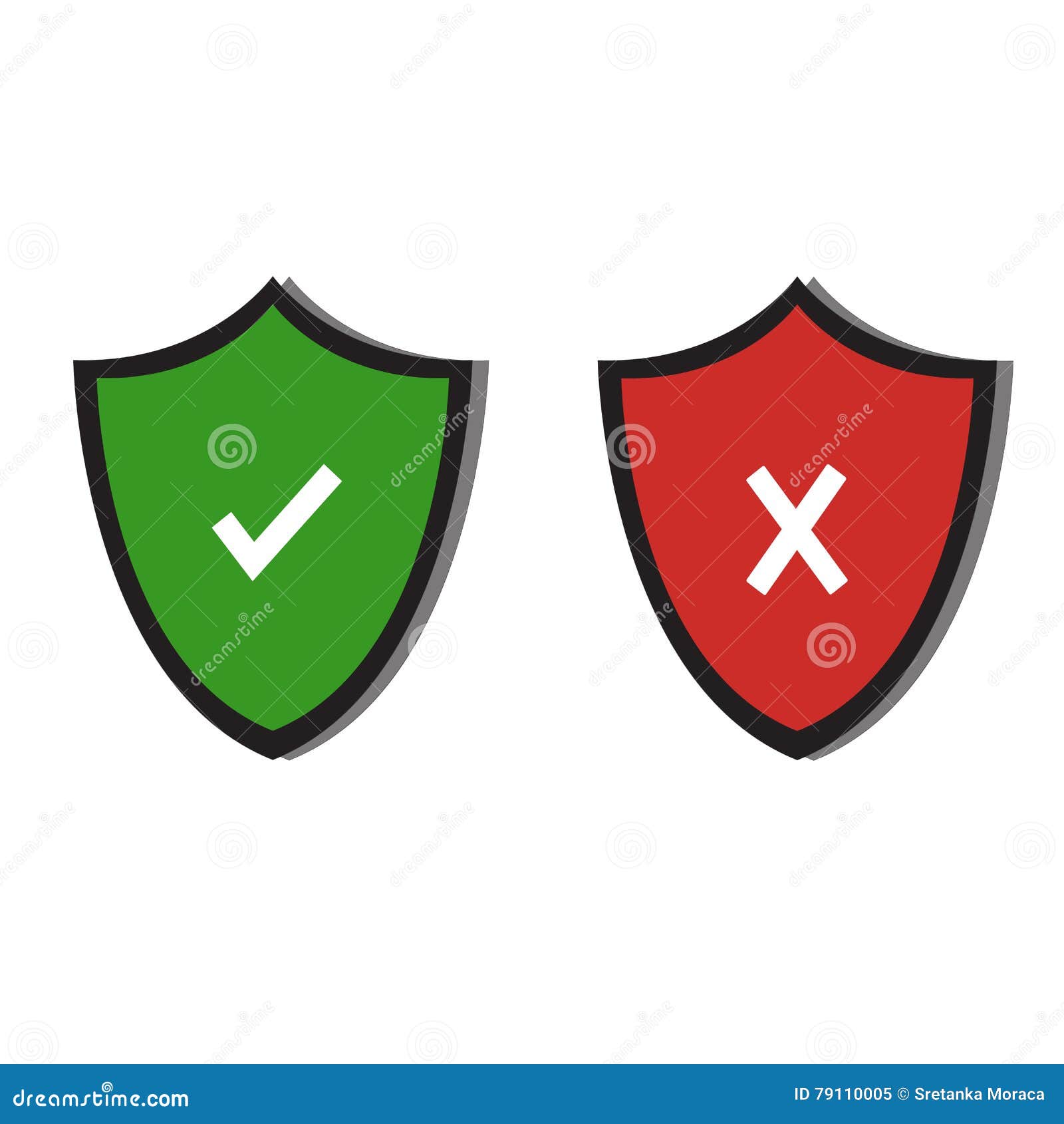 Correct and Incorrect, Vectors Illustration Stock Vector - Illustration ...