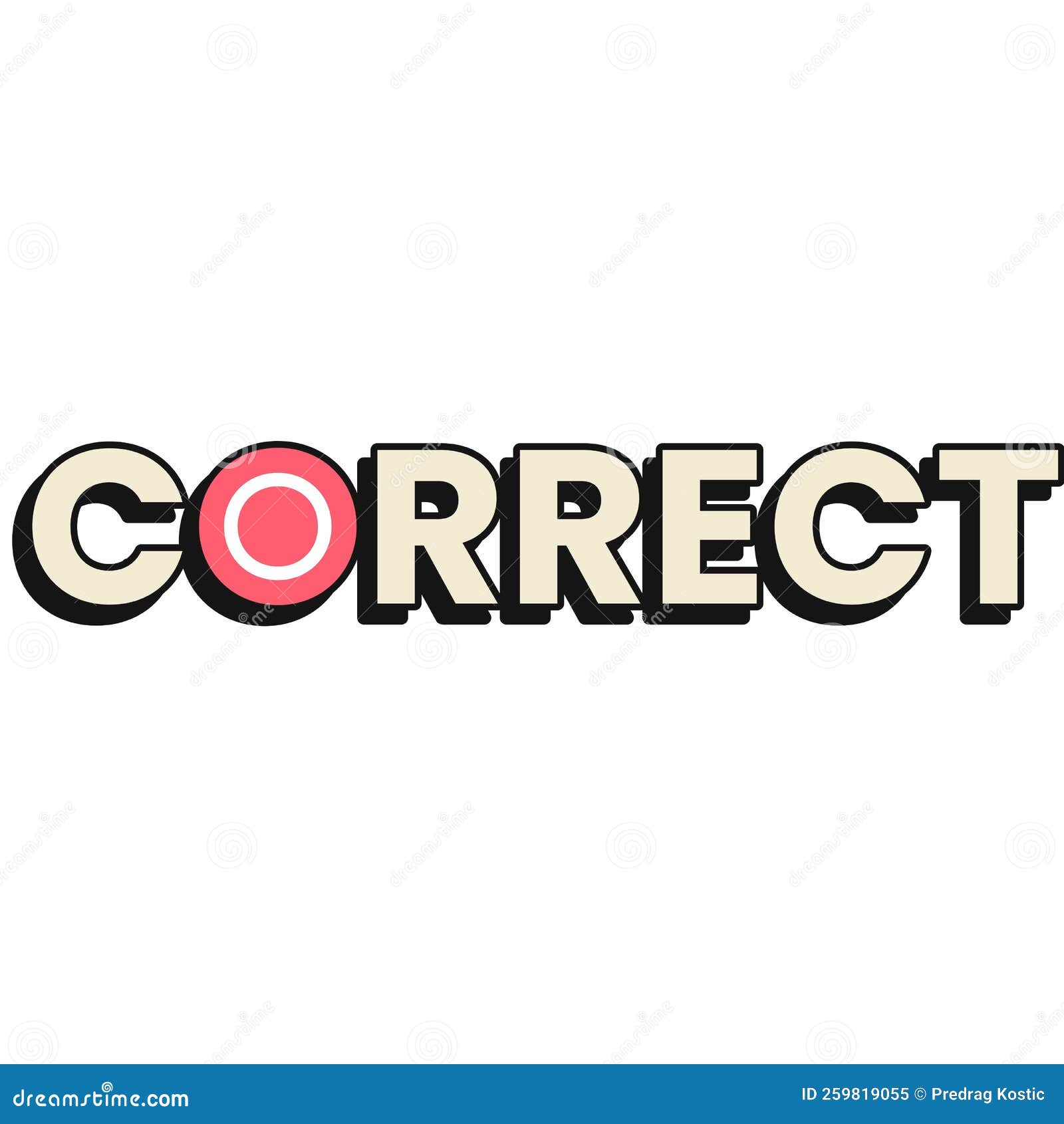 Correct letter design stock illustration. Illustration of document ...