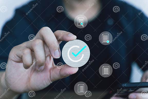 Correct Mark and Check List Online Concept, Data Check List and Correct ...