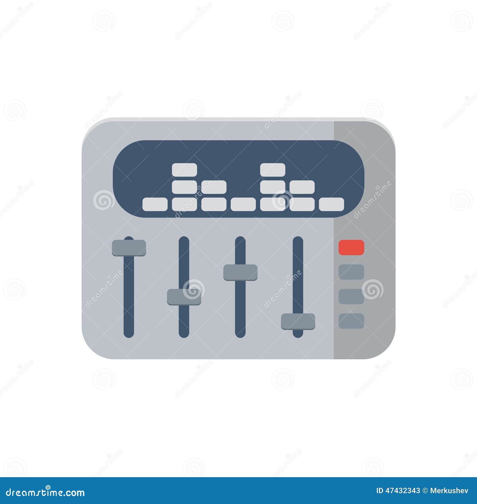Correct Mixerpictogram Op Witte Achtergrond, Vector Vector Illustratie ...