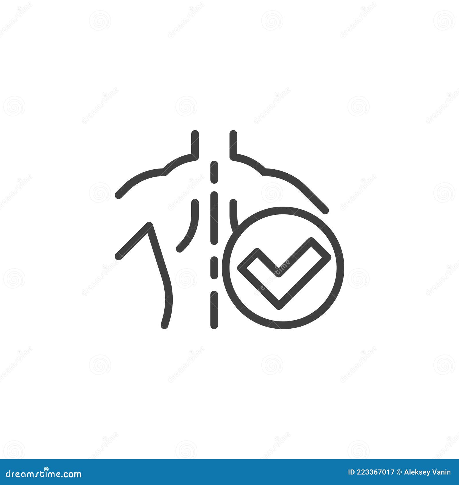 Correct posture line icon stock vector. Illustration of diagnostic ...
