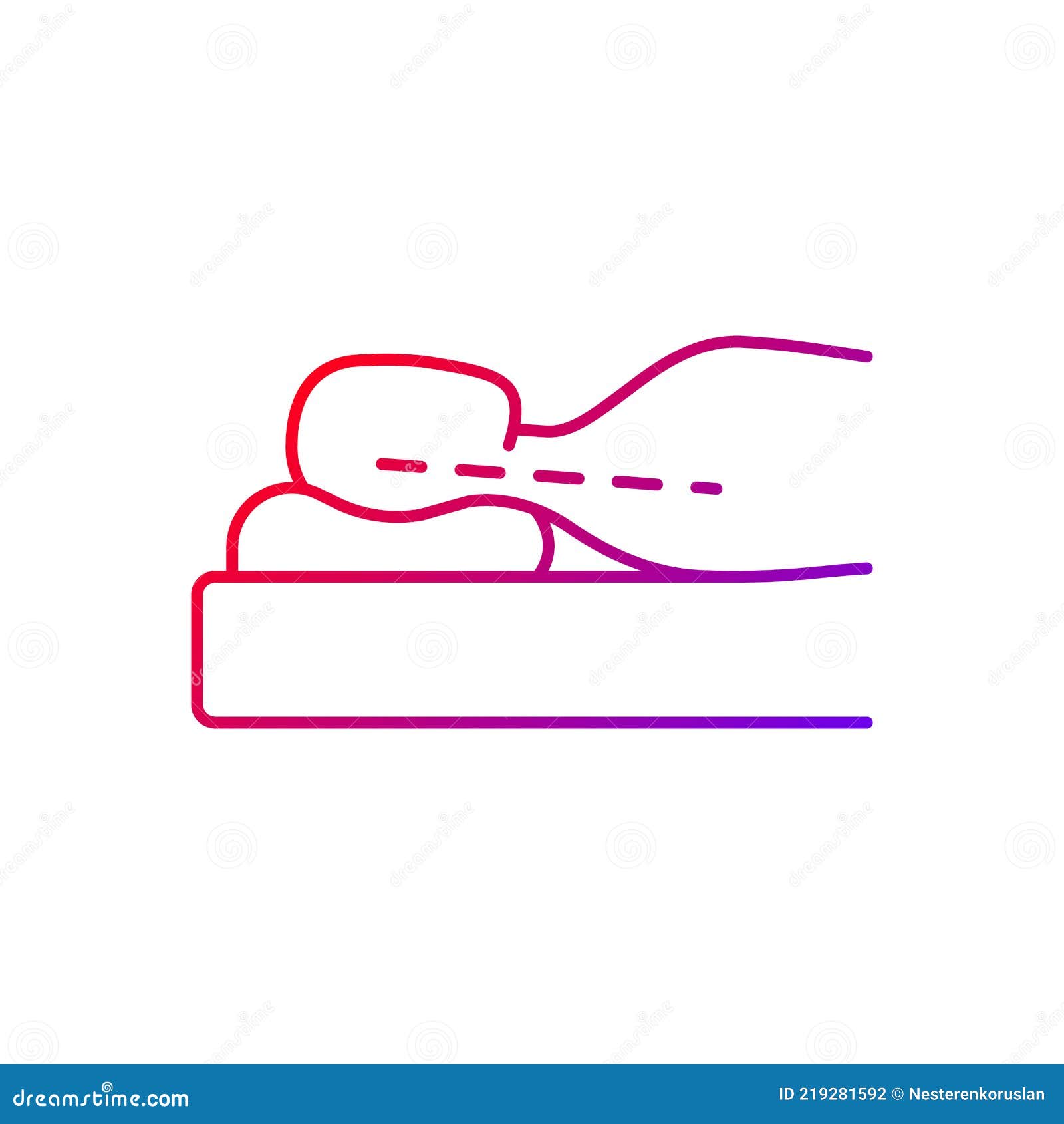 Correct Sleeping Position for Reducing Neck Pain Gradient Linear Vector ...