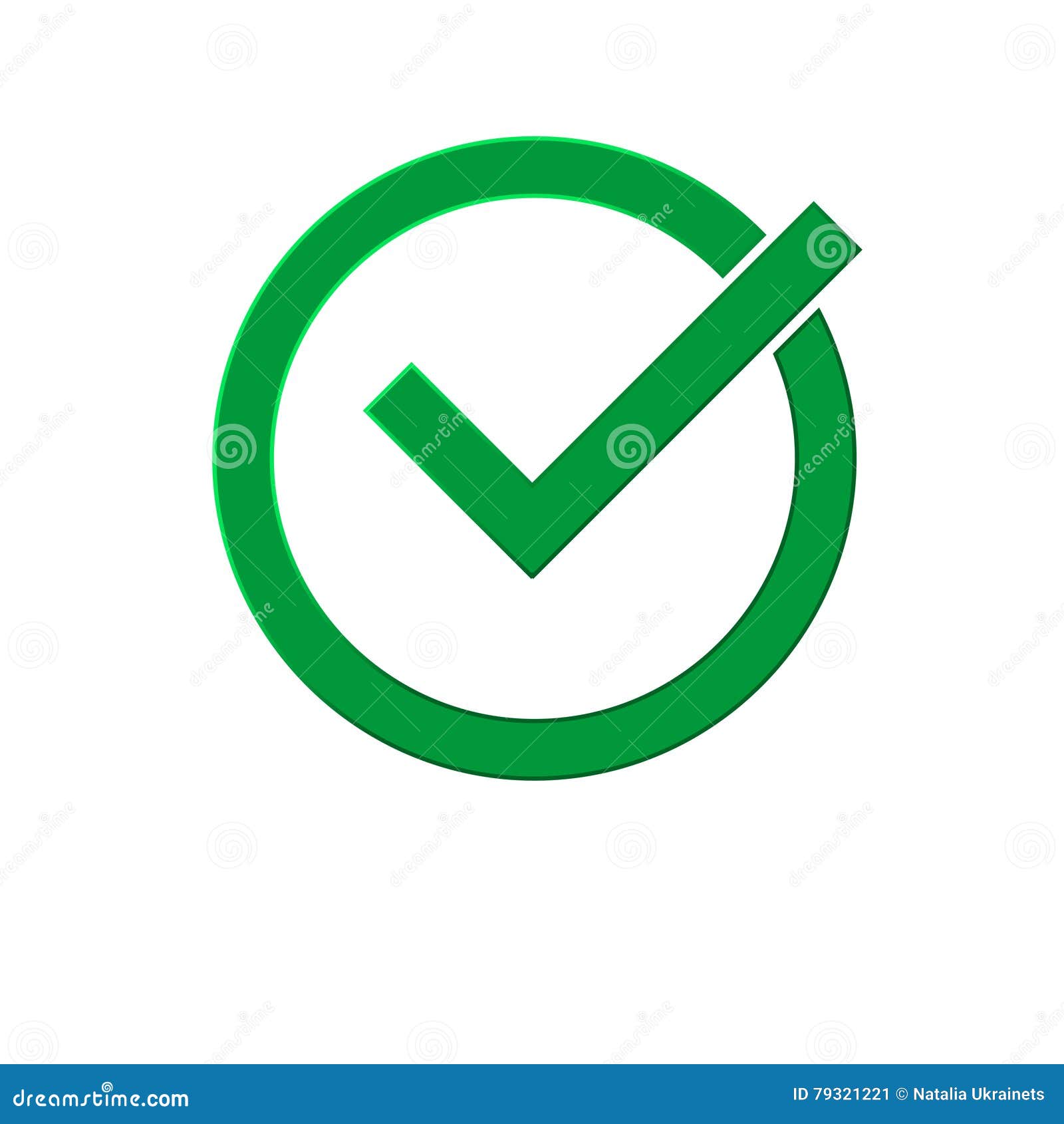 Correct symbol stock vector. Illustration of choice, background - 79321221