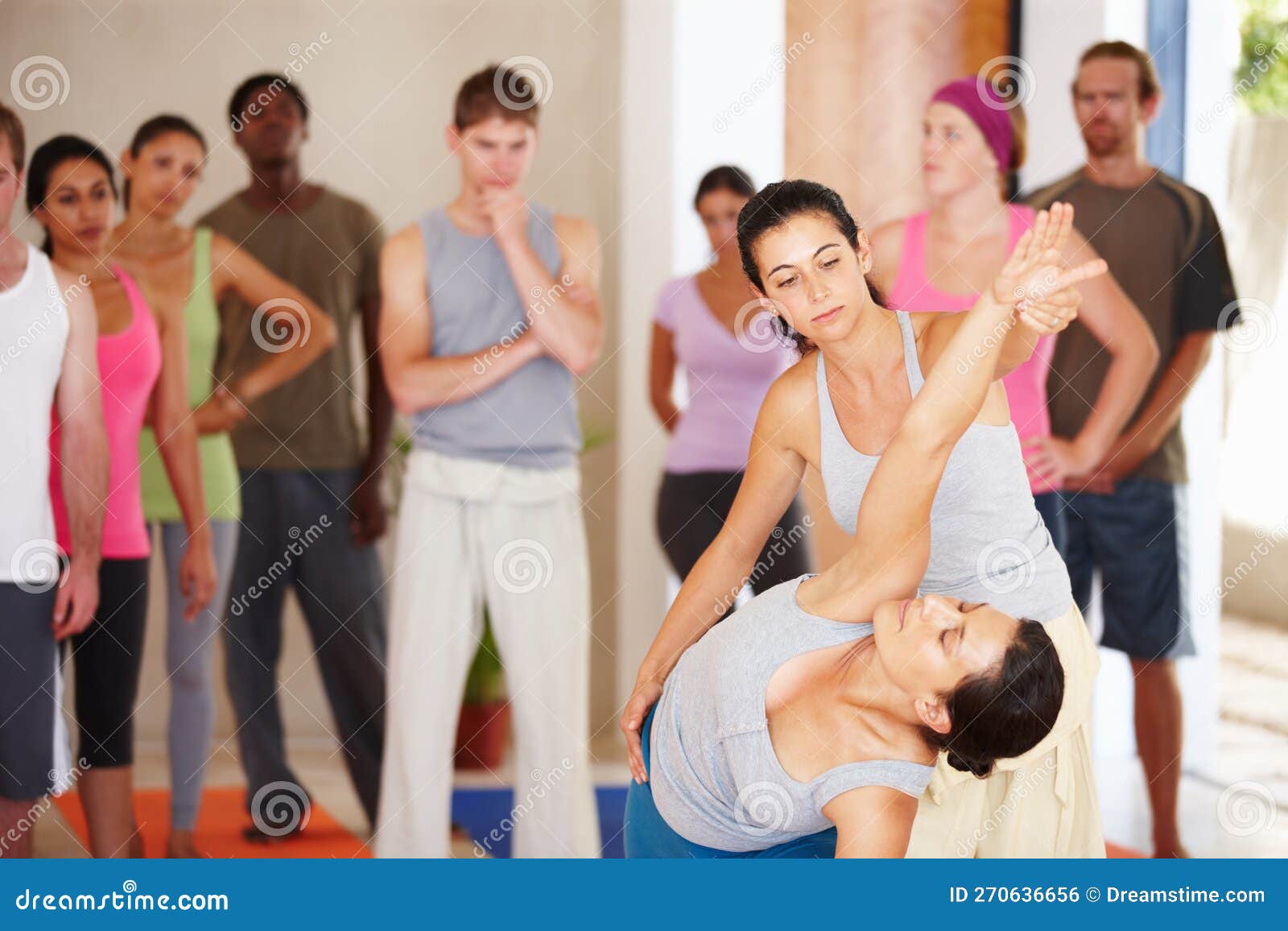 This is the Correct Technique. a Yoga Instructor Demonstrating a ...