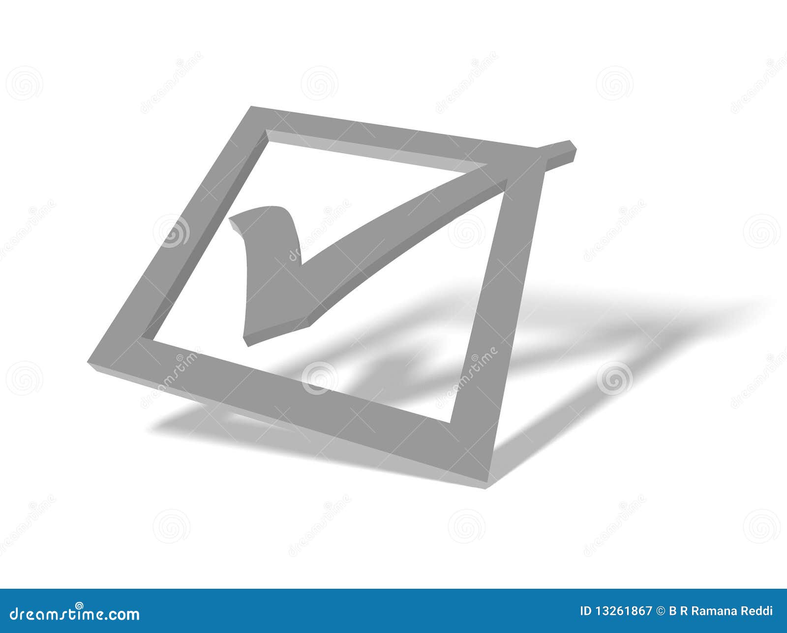 Correct-tick stock illustration. Illustration of survey - 13261867