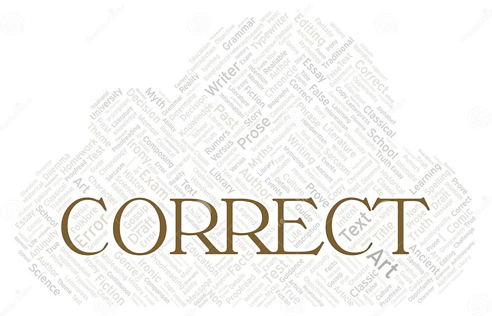 Correct Typography Word Cloud Create with the Text only Stock ...