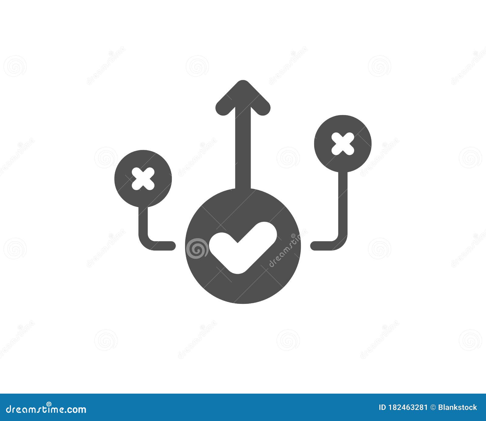 Correct Way Icon. Approved Path Sign. Vector Stock Vector ...