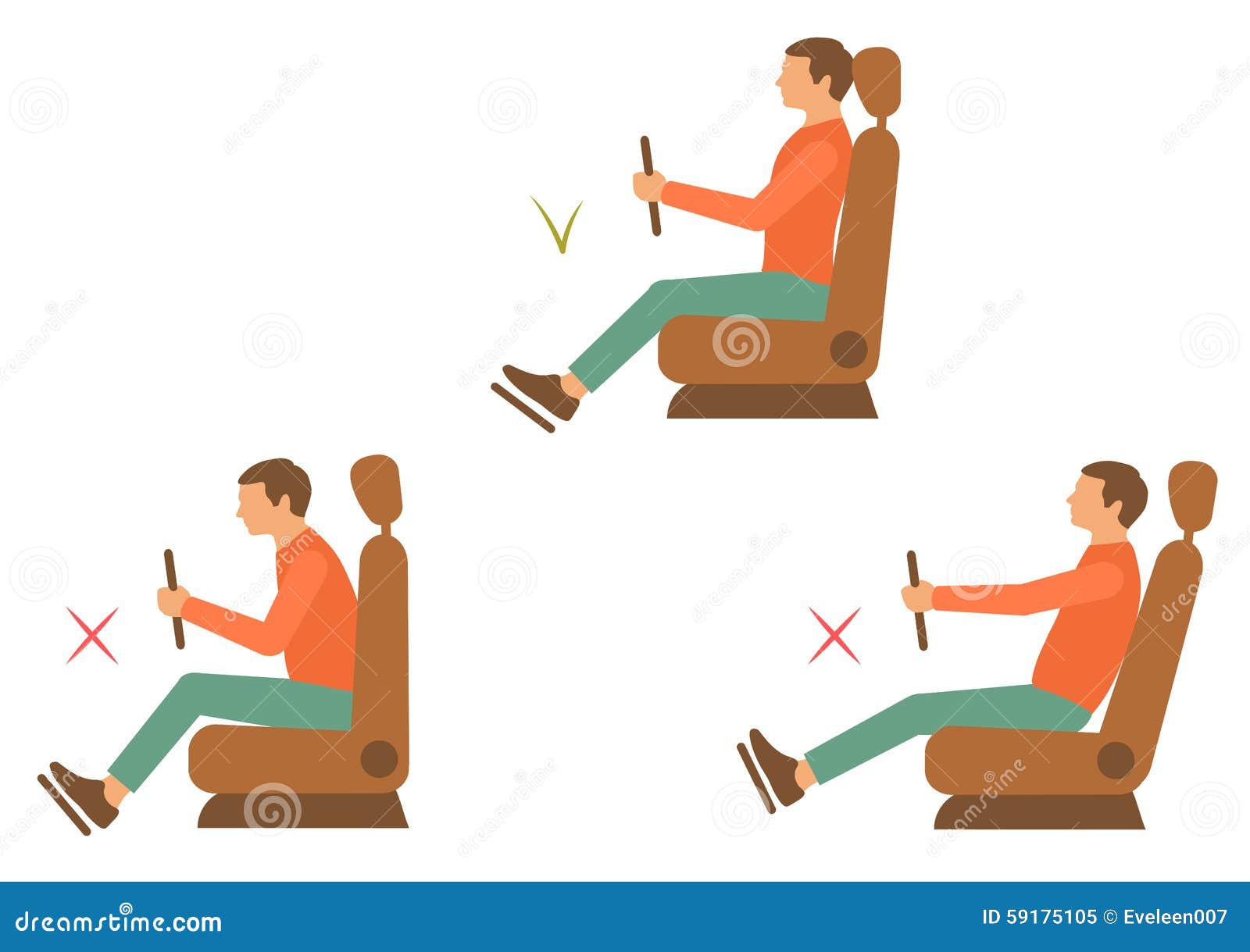 Correcte houding vector illustratie. Illustration of lichaam - 59175105