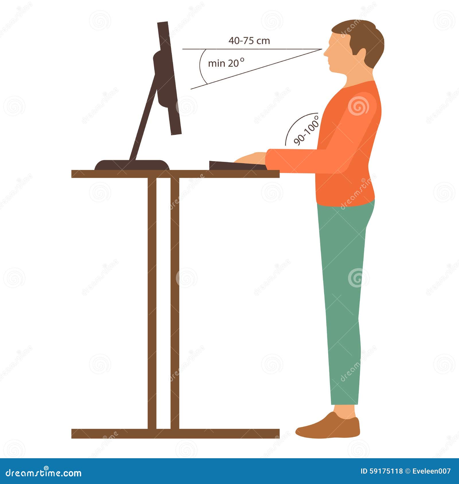 Correcte houding vector illustratie. Illustration of menselijk - 59175118