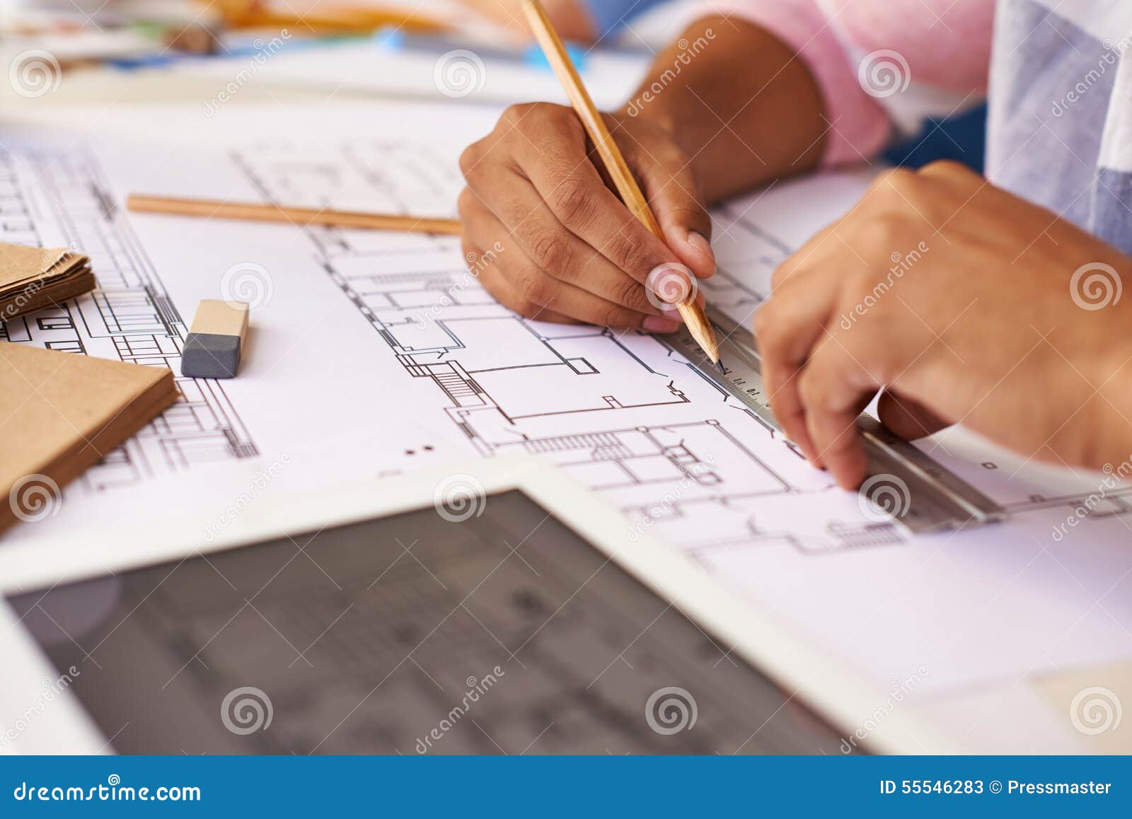 Correcting sketch stock image. Image of person, draft - 55546283