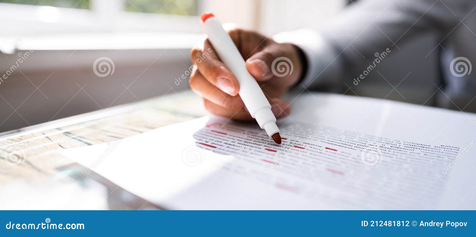 Correcting Spell and Grammar Mistake Stock Photo - Image of indoors ...