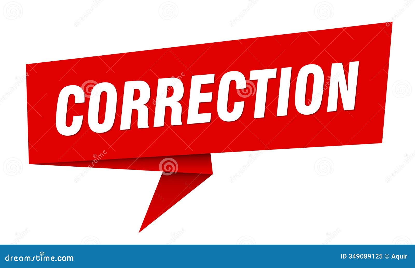 Correction Banner. Correction Speech Bubble, Label, Sticker, Sign ...