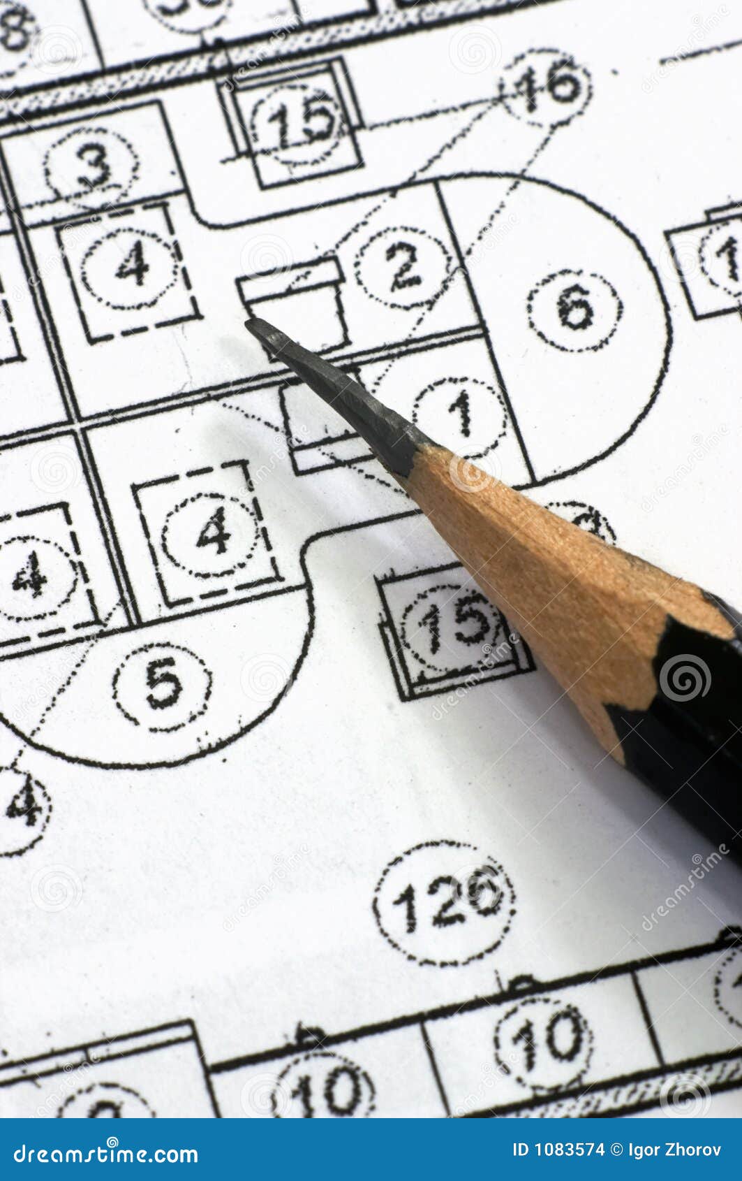 Correction blueprints stock photo. Image of figures, contractor - 1083574