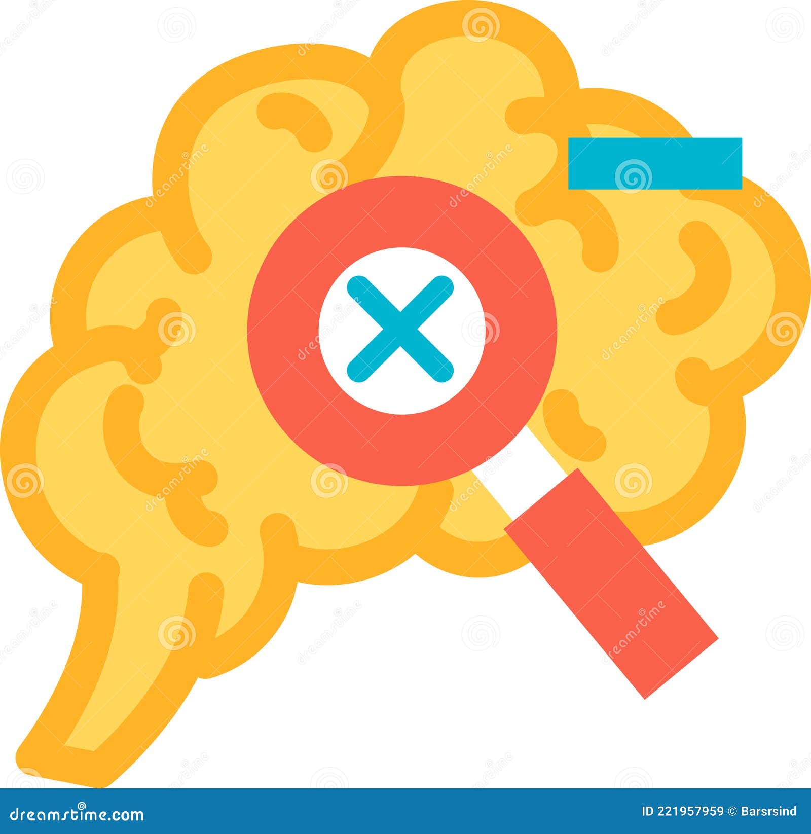 Correction Function of Human Brain Icon Vector Stock Vector ...