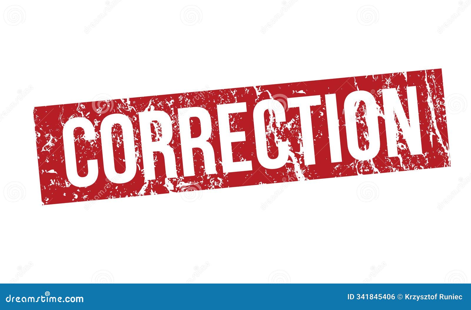 Correction - Red Rubber Stamp with Grunge Effect Stock Illustration ...