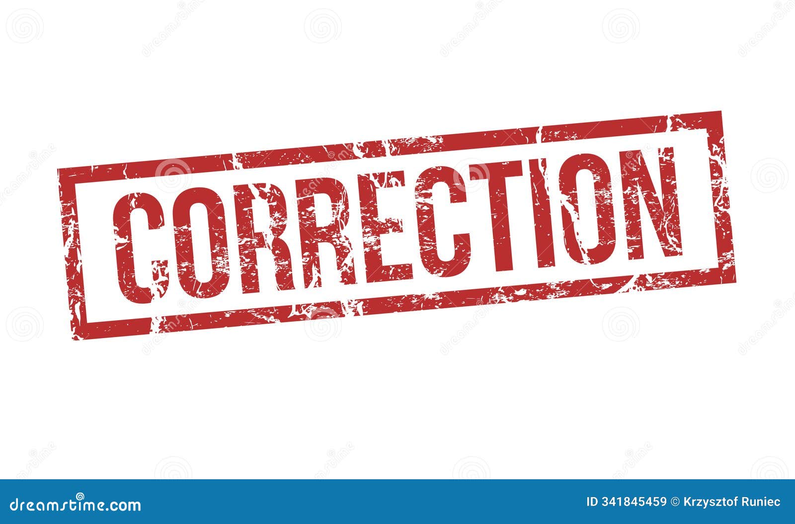 Correction - Red Rubber Stamp with Grunge Effect Stock Illustration ...