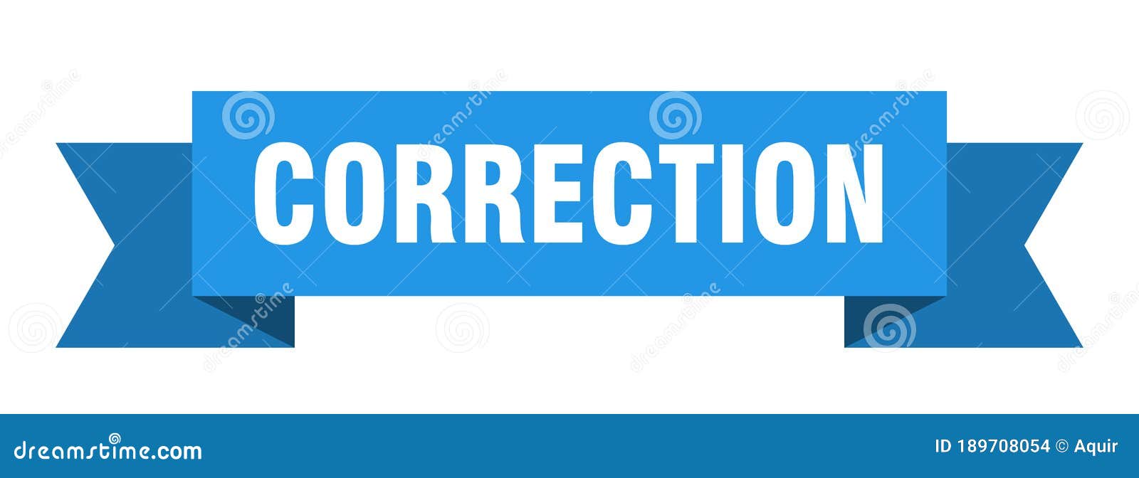 Correction Ribbon. Correction Isolated Band Sign Stock Vector ...
