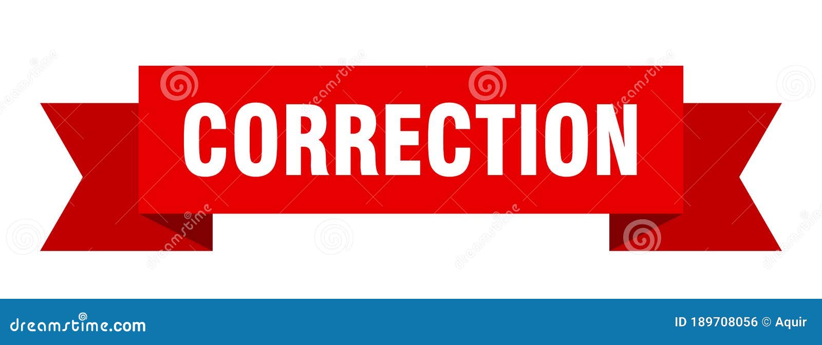 Correction Ribbon. Correction Isolated Band Sign Stock Vector ...