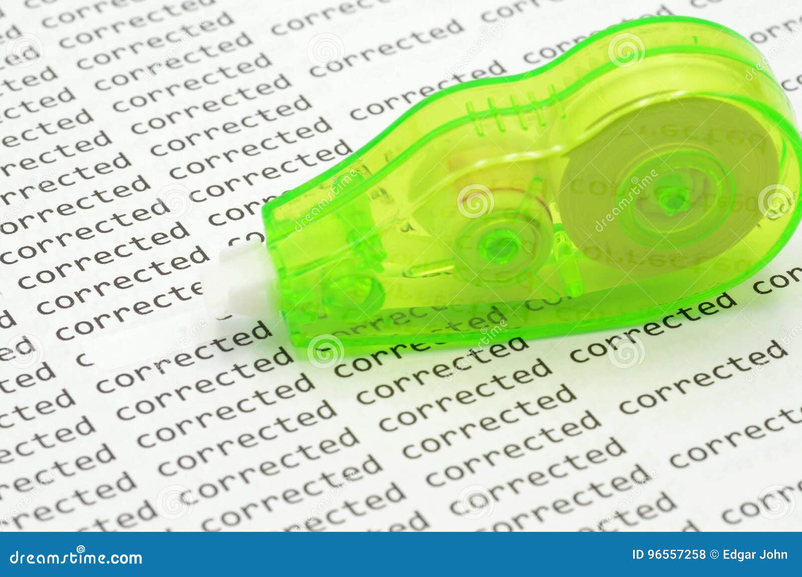 Correction roller stock photo. Image of office, green - 96557258