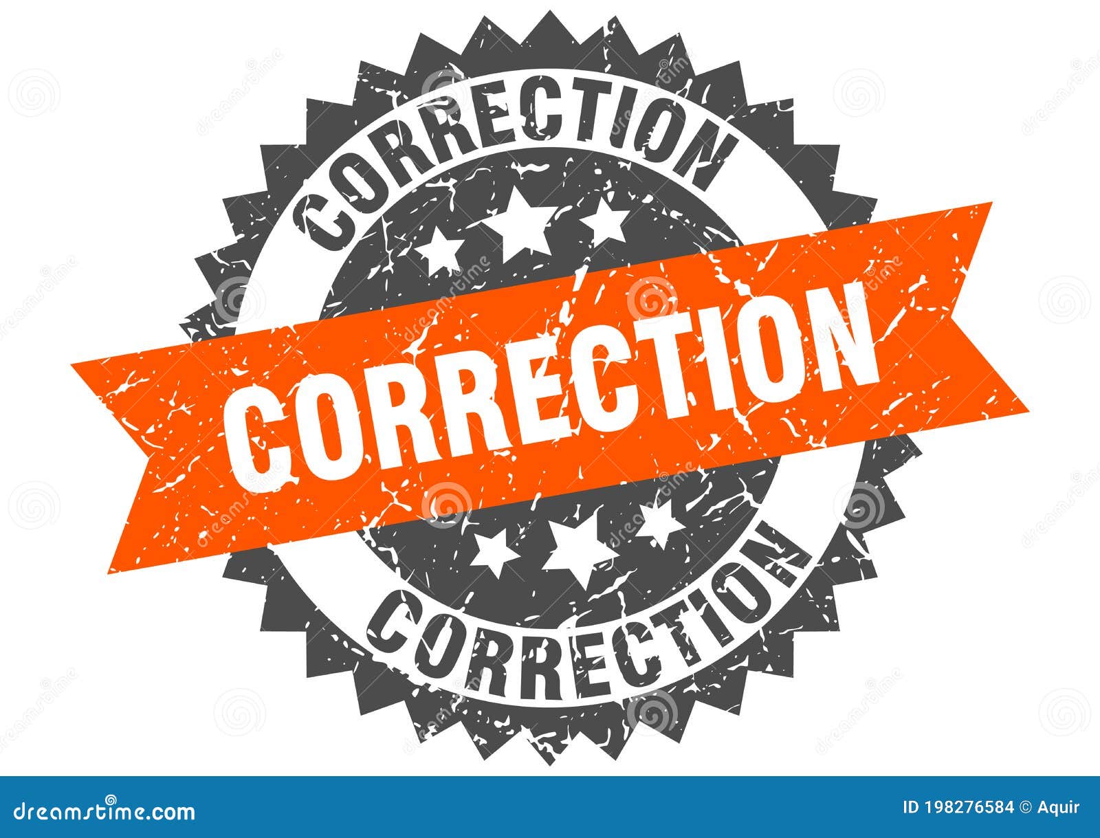 Correction Stamp. Correction Grunge Round Sign Stock Vector ...