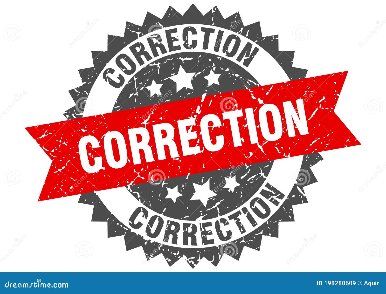 Correction Stamp. Correction Grunge Round Sign Stock Vector ...