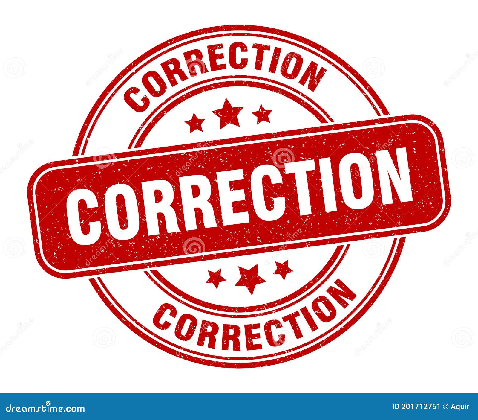Correction Stamp. Correction Label. Round Grunge Sign Stock Vector ...
