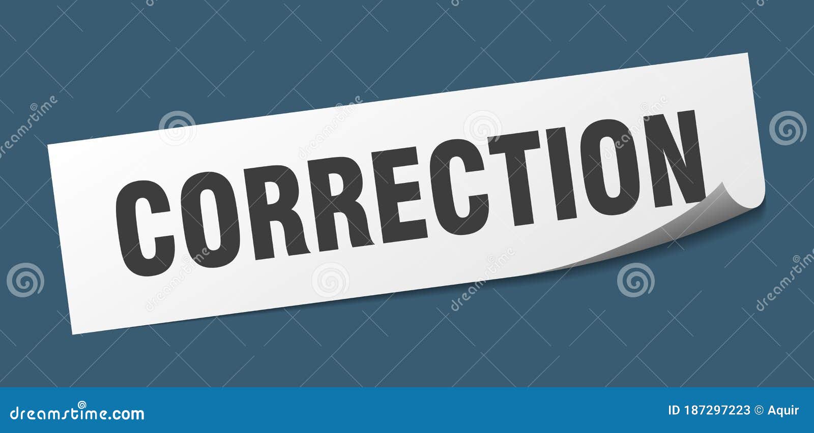 Correction Sticker. Correction Square Isolated Sign Stock Vector ...