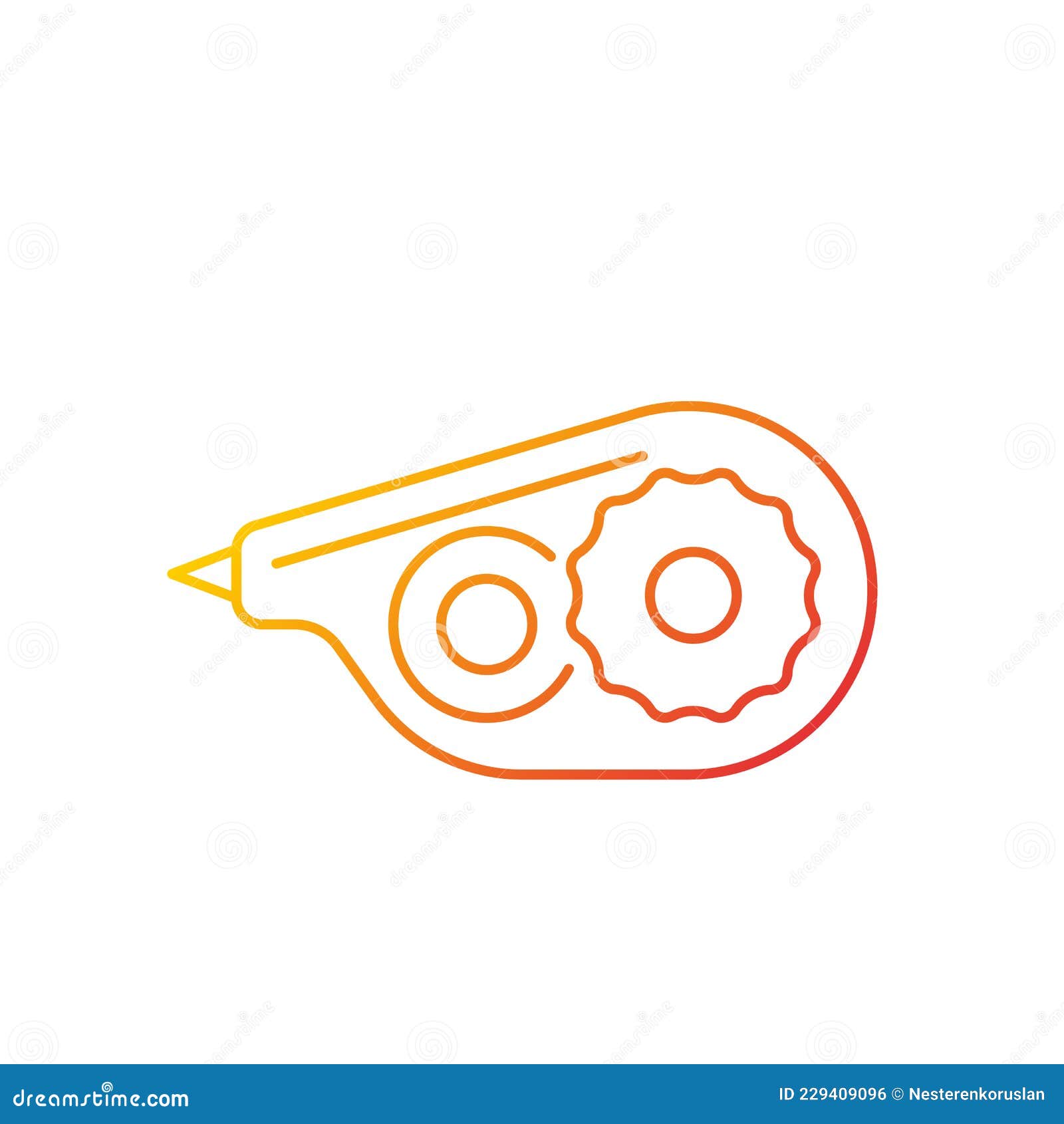 Correction Tape Gradient Linear Vector Icon Stock Vector - Illustration ...